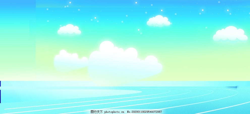 蓝色卡通背景图片_其他_其他-图行天下素材网