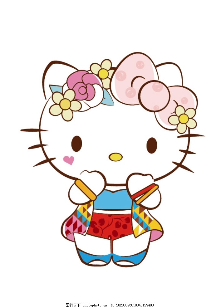 H哈喽kitty图片_动漫卡通_插画绘画-图行天下素材网